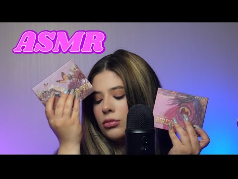 Persian ASMR: whisper,My mini eyeshadow palette collection| ramble,tapping,tracing|ای اس ام ار ...