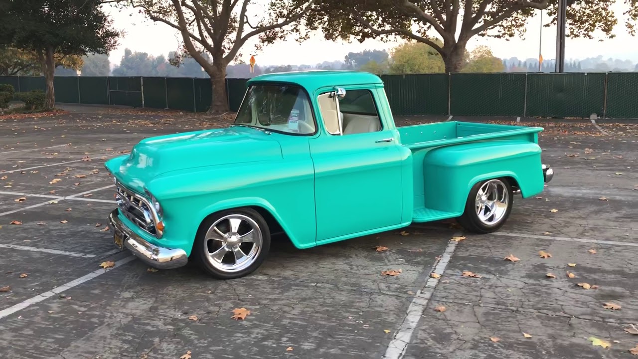 57 Chevy 3100 custom walk around - YouTube