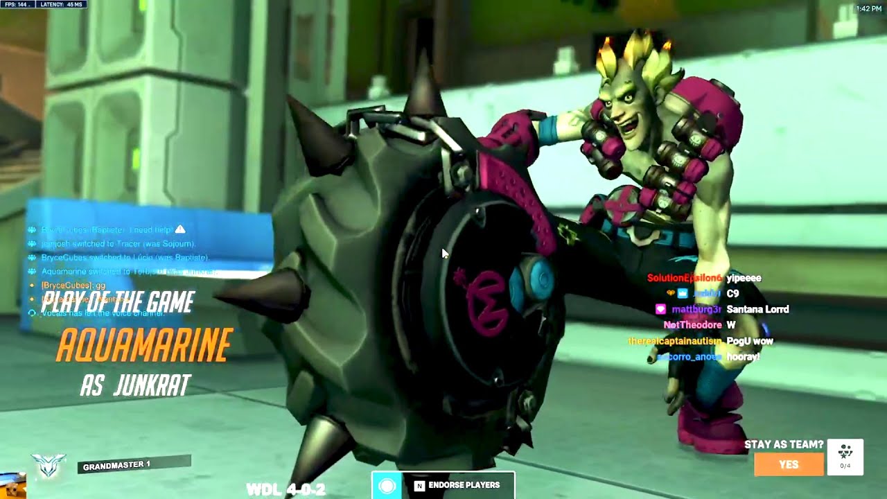AQUAMARINE JUNKRAT - POTG! [ OVERWATCH 2 TOP 500 SEASON 3 ] - YouTube