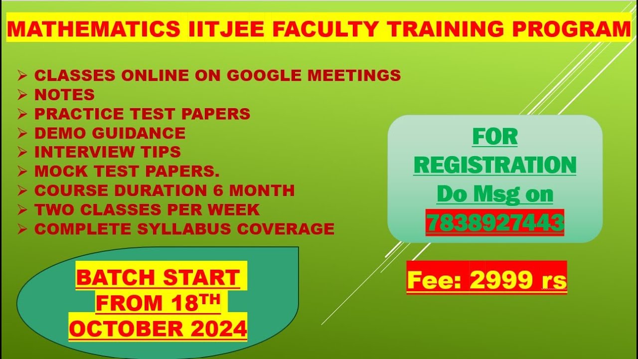 FACULTY TRAINING PROGRAM - YouTube