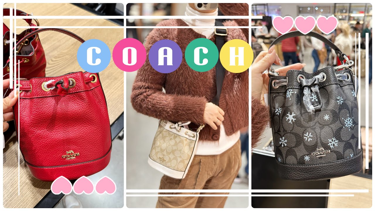 NEW ARRIVAL 🆕Coach outlet Dempsey Drawstring Bucket Bag 15 - YouTube