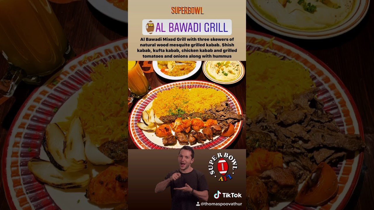 Al Bawadi Mixed Grill with three skewers of natural wood mesquite ...