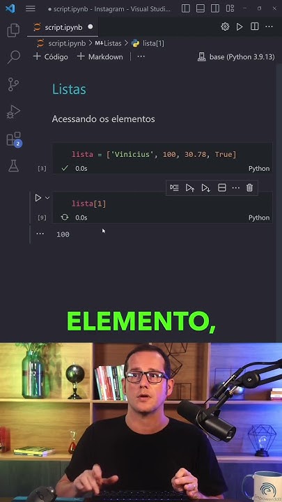 Acessando os elementos de uma lista no Python - YouTube