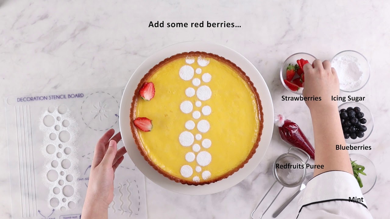 Boncolac Chef’s Tutorial l Lemon Tart “Grand Arome” Decoration - YouTube