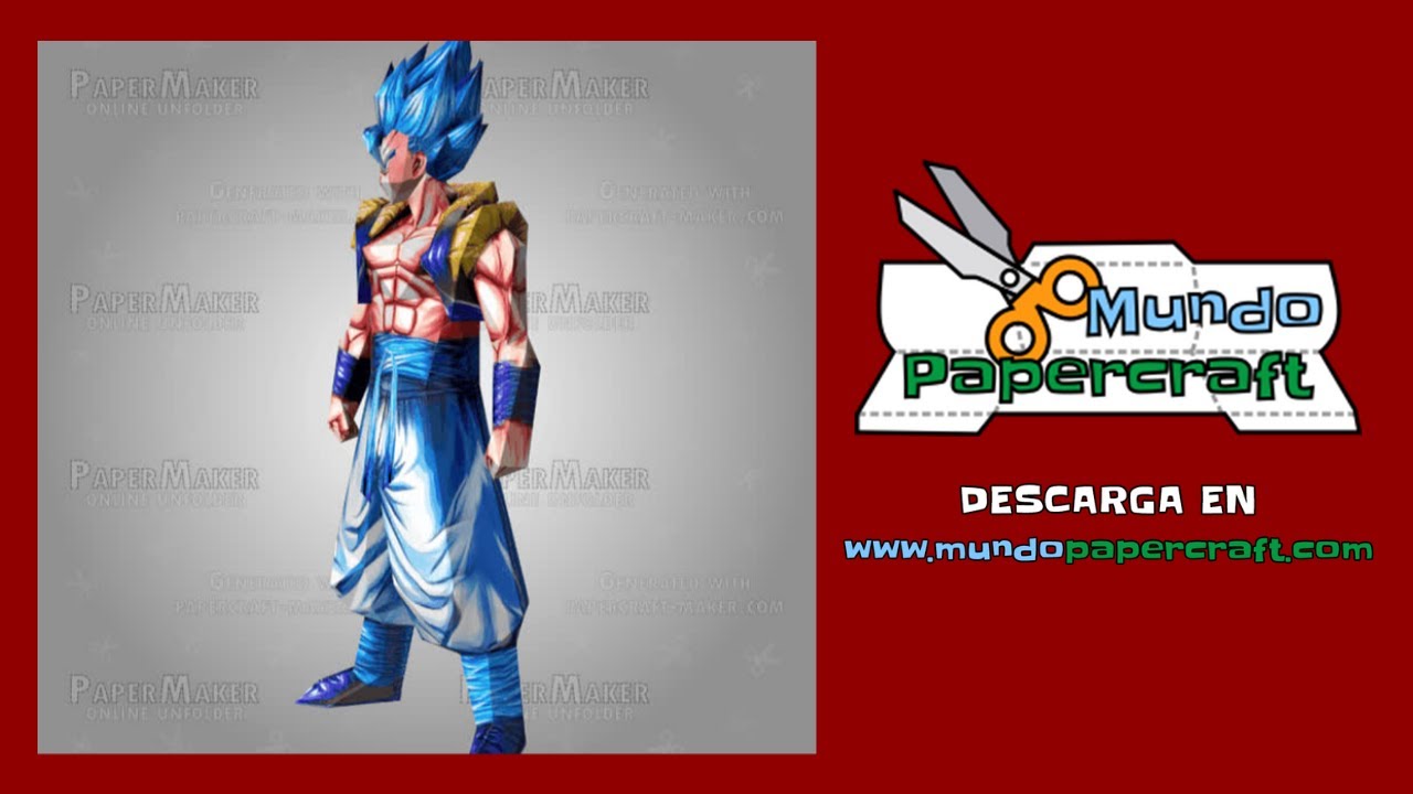 Gogeta Blue – Dragon Ball Papercraft | Modelo Gratis - YouTube