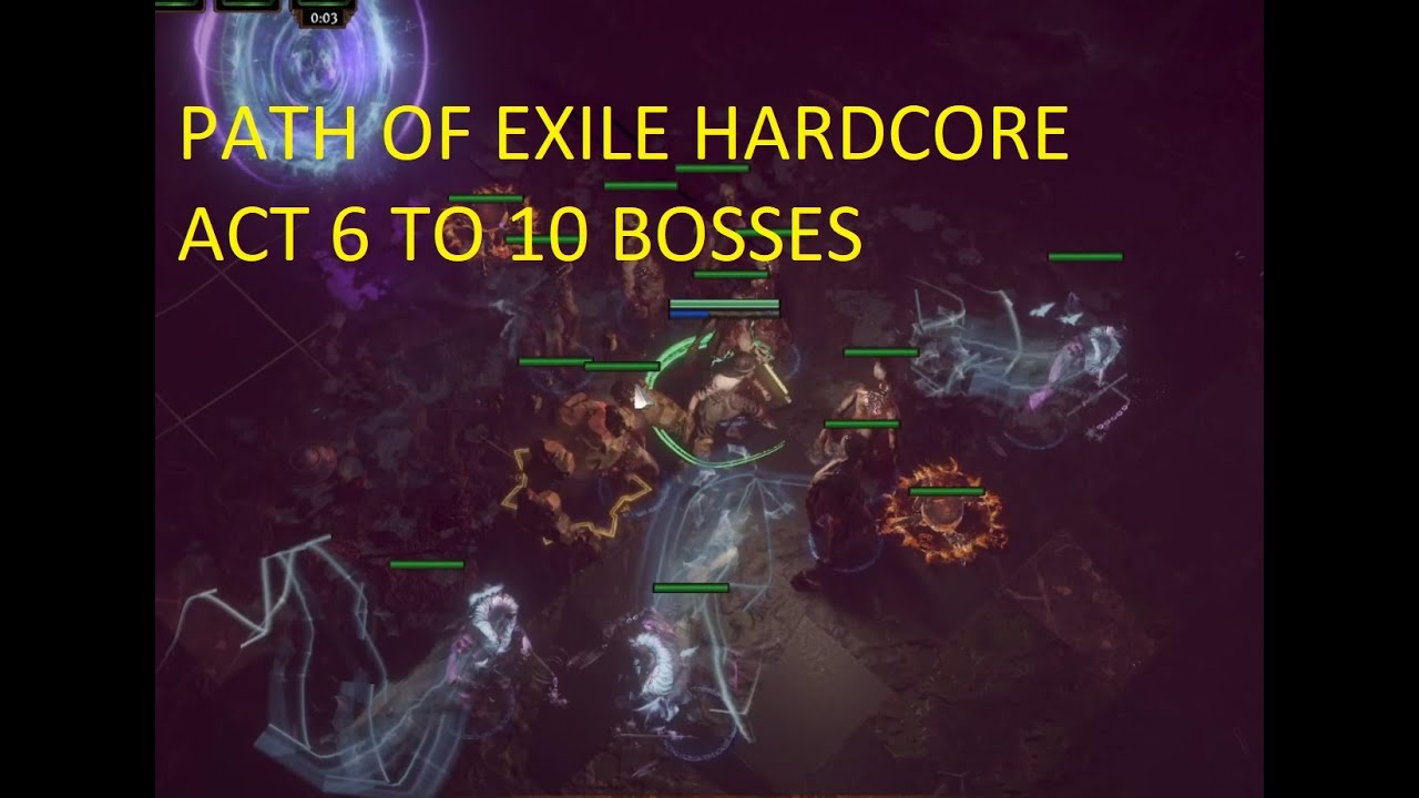 Path of Exile: Act 6 to 10 bosses in Hardcore - YouTube