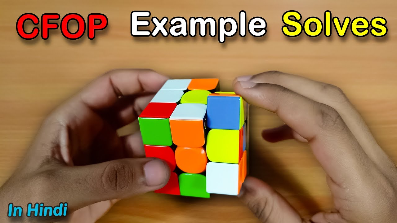 CFOP Example Solves (In Hindi) || X cross - YouTube