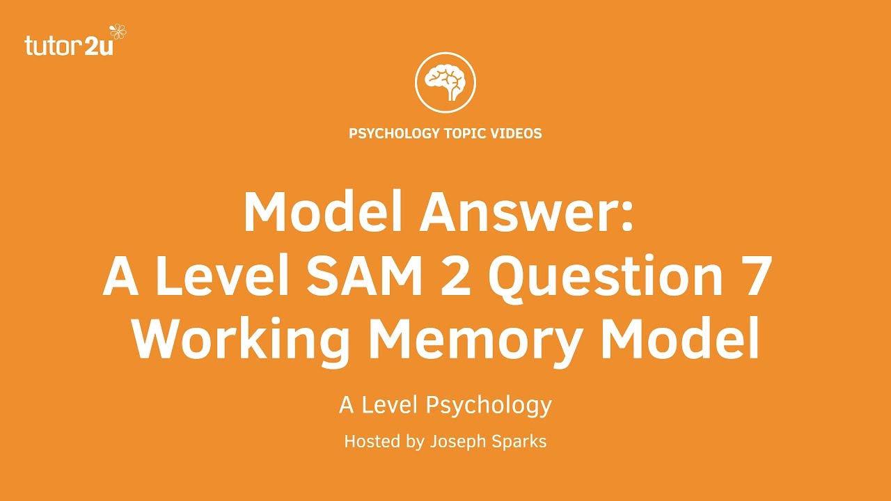 Psychology Model Answer: A Level SAM 2 Q7 Working Memory - YouTube