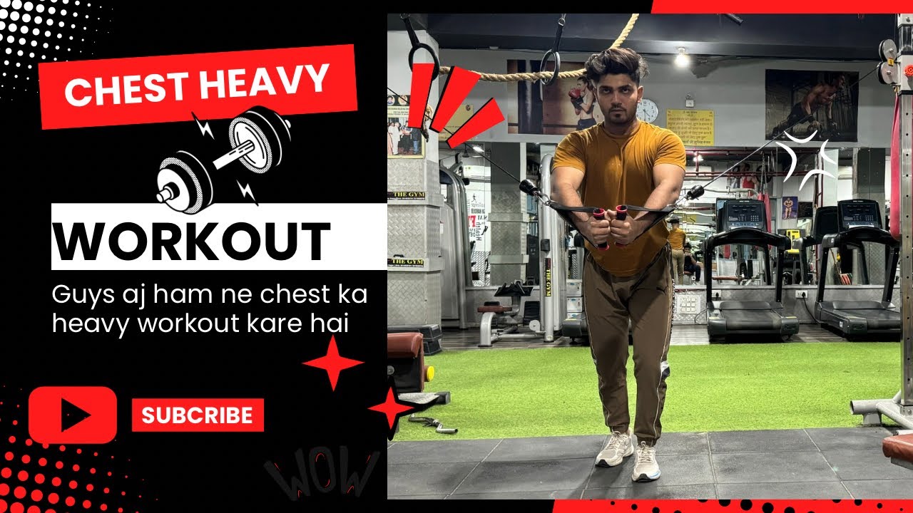 Guys aj ham ne chest ka workout kare hai chest me dard ho gya workout ...