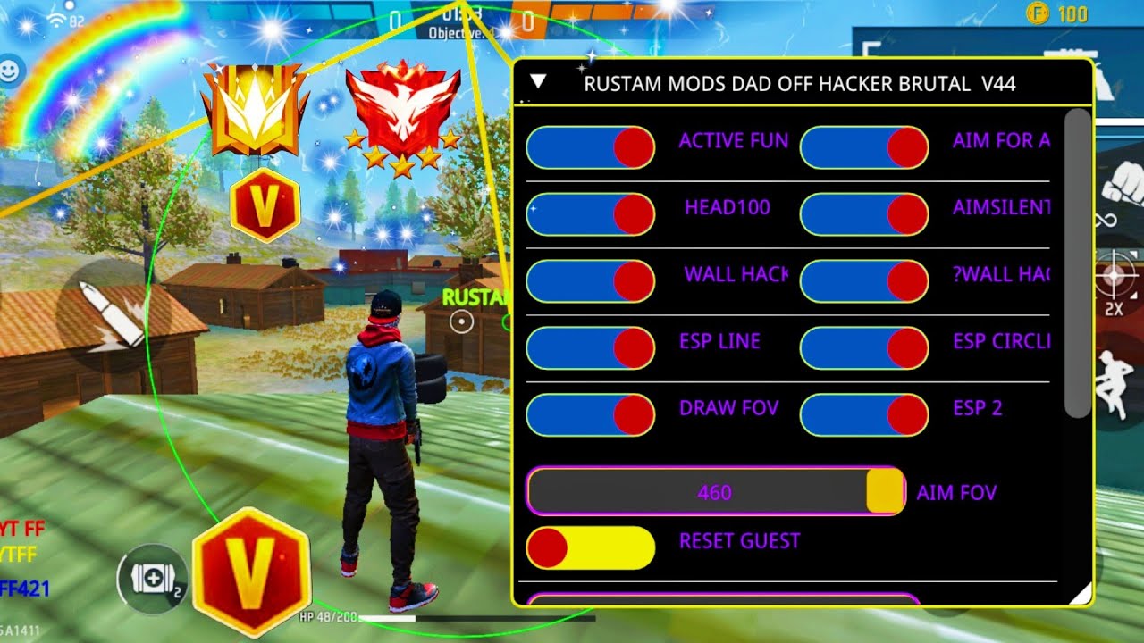 RUSTAM MODS V44 | OB47 FF MOD | FREE FIRE MOD MENU | RUSTAM MODES - YouTube