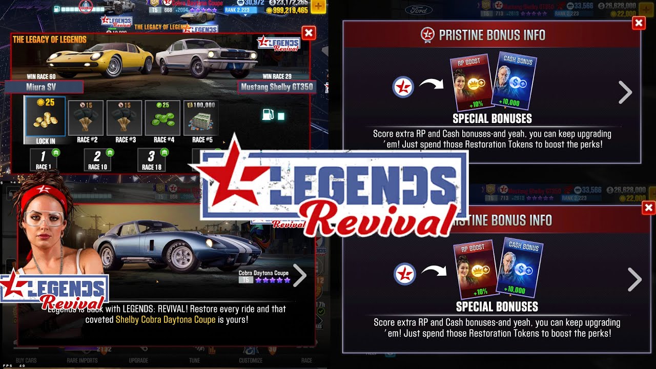 CSR 2 | Legends Revival Update | New Pristine Feature Events - Dyno ...
