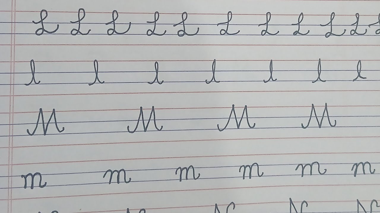 CURSIVE WRITING LETTER Kk to Rr in easy way...Part 3 - YouTube