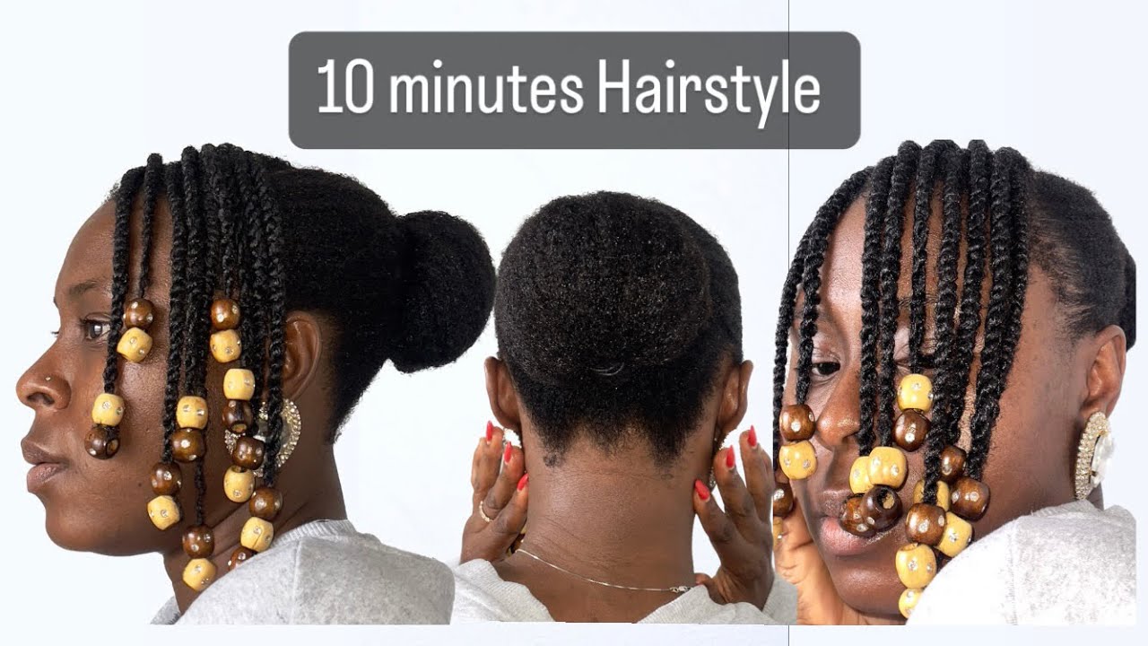 Most QUICKEST HAIRSTYLE FOR NATURAL HAIR | 10 MINUTES ONLY! 😱 - YouTube