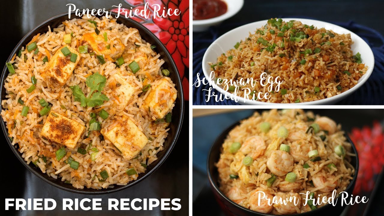 Fried Rice Recipes | Schezwan Egg Fried Rice | Prawn Fried Rice ...