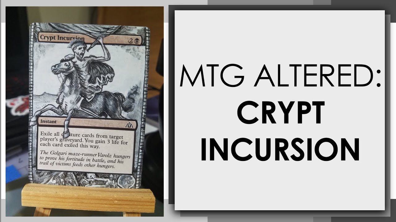 MTG Altered Art | Crypt Incursion - After Stefano della Bella - YouTube
