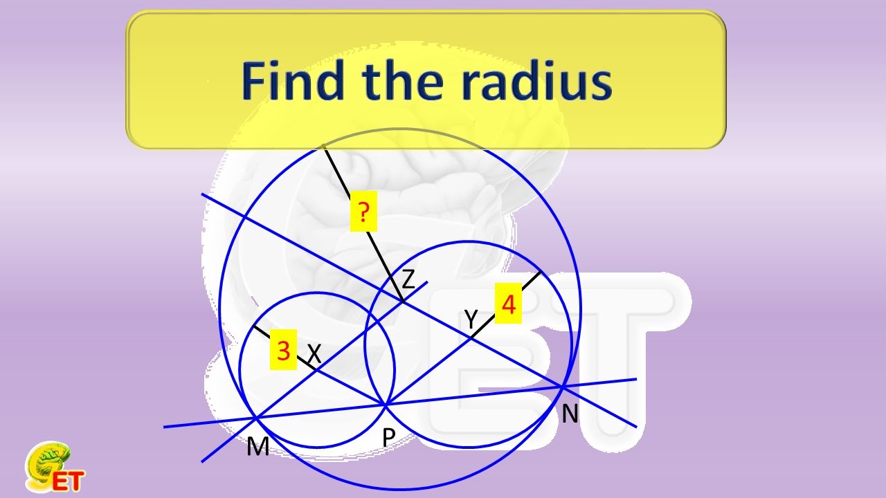 Find the radius. 【Fun Math, 9th grade – 35】 - YouTube