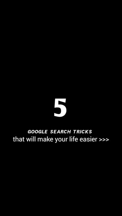 🔍 5 Google Search Tricks That Will Make Your Life Easier! - YouTube