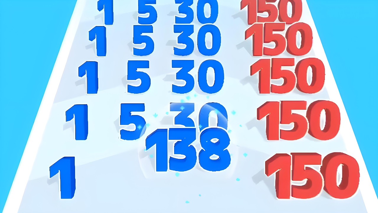 Number Run 3D - with more potential of ASMR level gameplay walkthrough ...