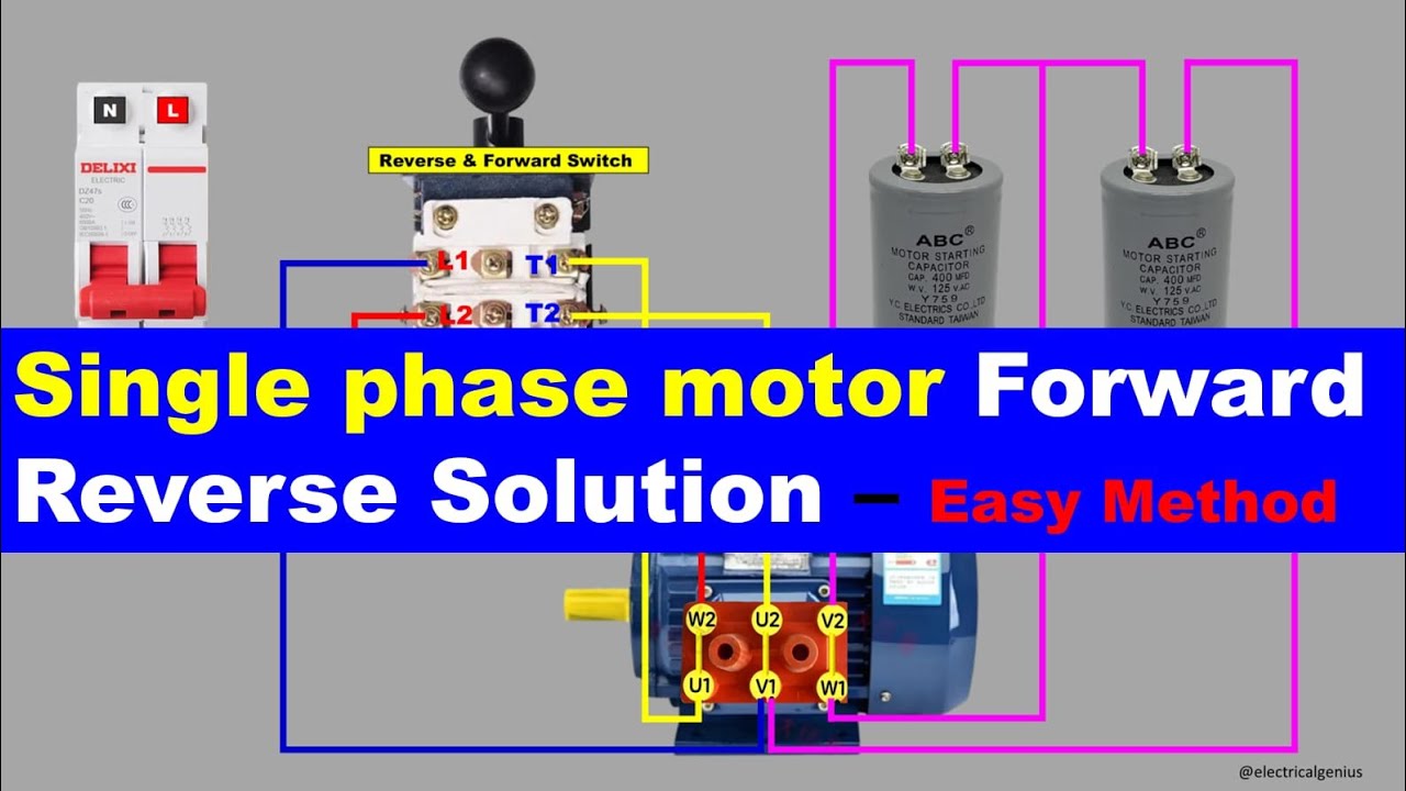 How to Wire Forward Reverse Switch for Single Phase Motor ...