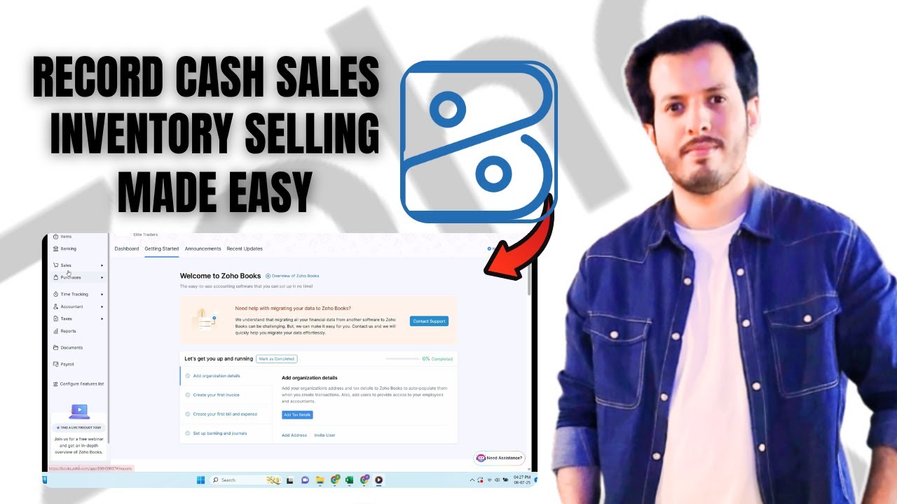 How to Record Cash Sales of Inventory in Zoho Books | Retail Sales ...
