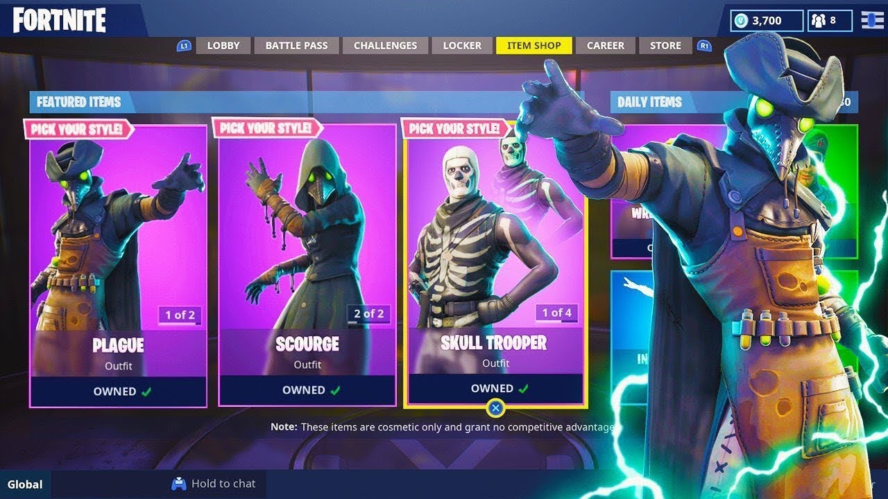 New Plaque Skin GamePlay Fortnite Battle Royale - YouTube