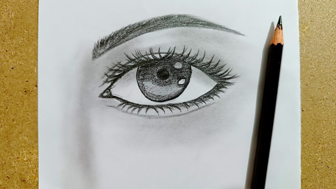 How to draw Eyes | Easy Eyes Drawing | With a Pencil - YouTube