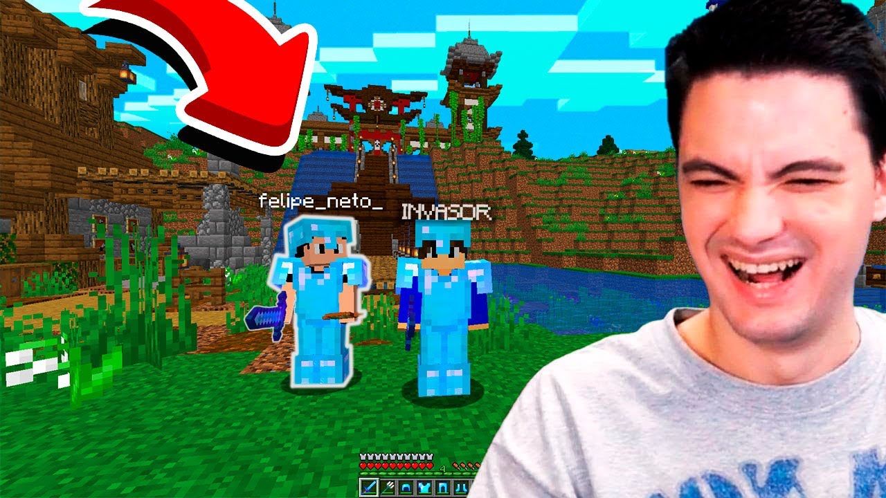 INVASOR NA SAGA MINECRAFT DO FELIPE NETO - YouTube