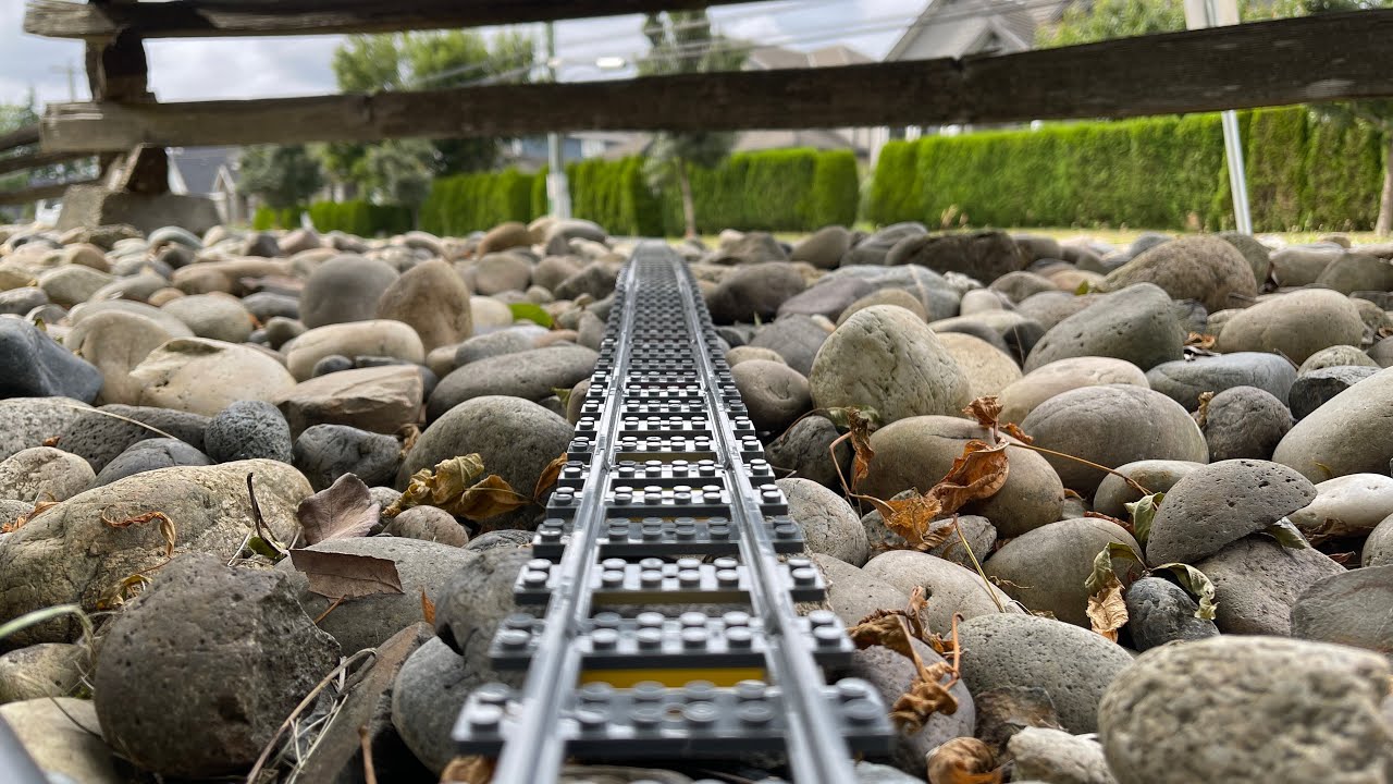 LEGO Train Track Setup #2 - Outside Through The Garden - YouTube