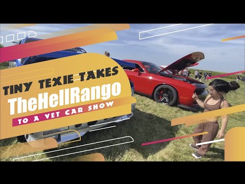 TINY TEXIE TAKES HER 2021 DODGE DURANGO HELLCAT  @THEHELLRANGO TO THE VET CAR SHOW