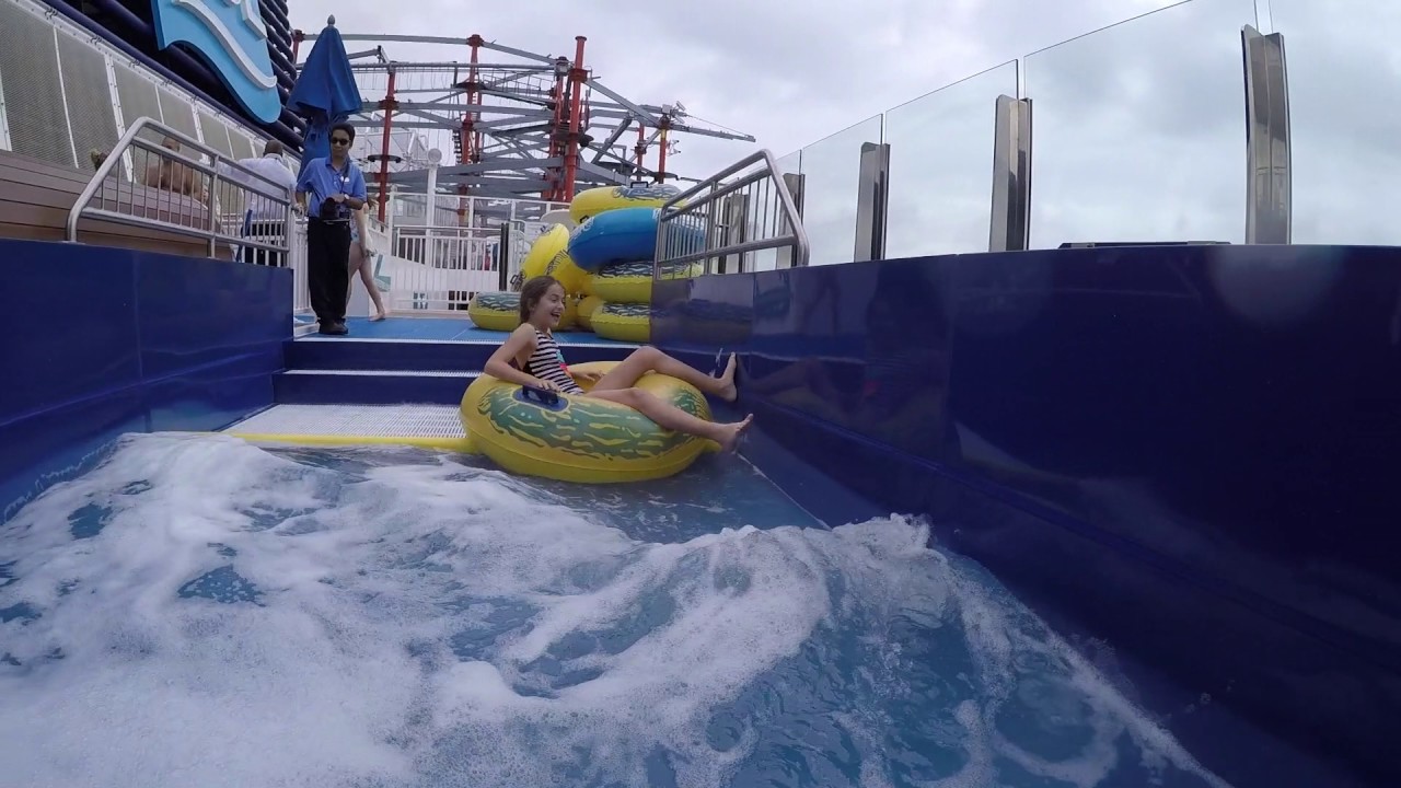 Norwegian Escape Cruise April 2017 Water Slide - YouTube