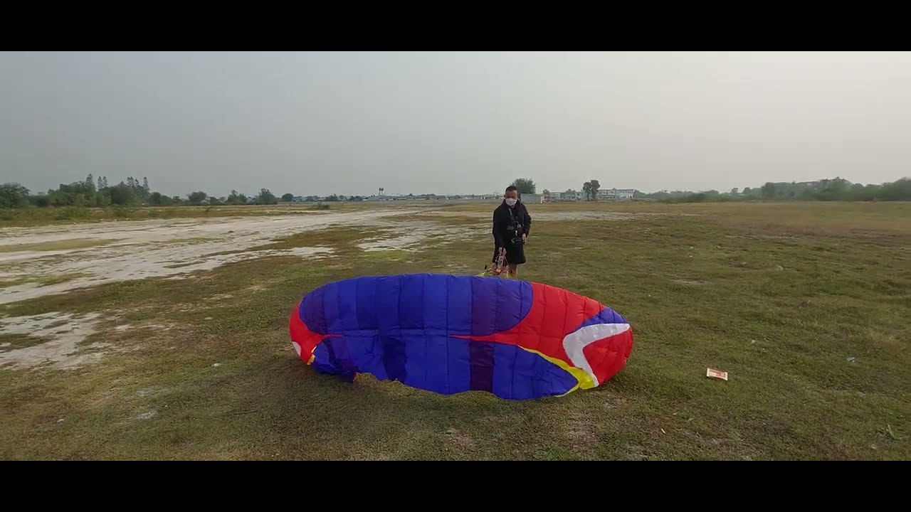RC paramotor Double hybrid 4.5m. - YouTube