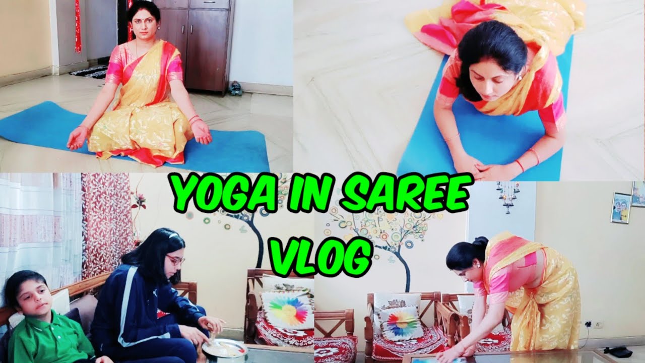 Attempt Yoga in Saree Today - YouTube
