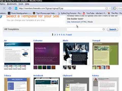 Freewebs-Free Website Builder - YouTube