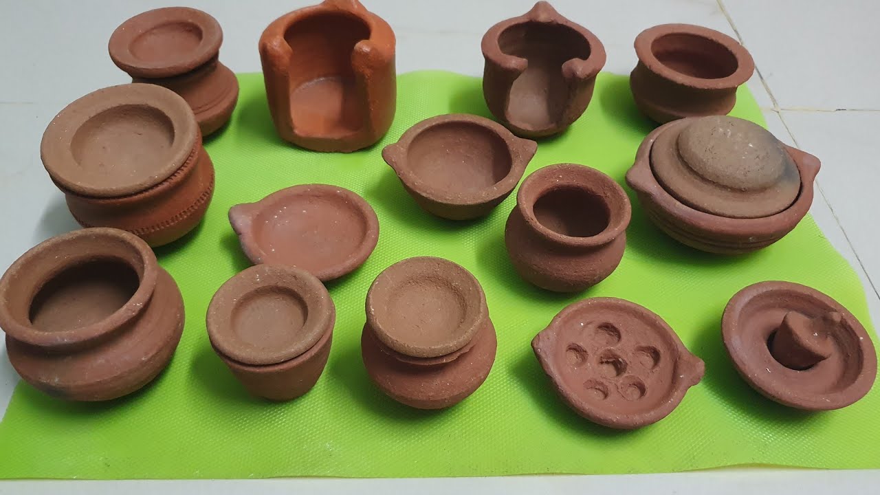 Miniature cooking clay pots for sale - YouTube