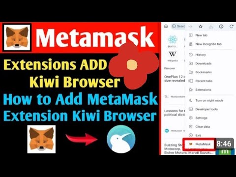 Meta mask Extension add in KIWI Browser - YouTube