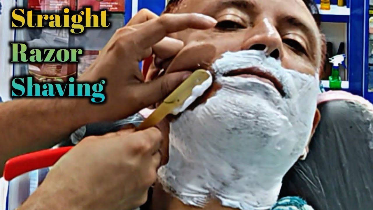 Full Beard Shaving With Straight Razor | Clean Shave | Bihari Barber ...