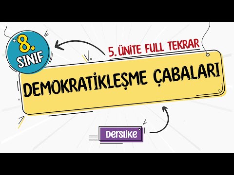 8. Sınıf İnkılap Tarihi 5. Ünite Full Tekrar | Demokratikleşme Çabaları
