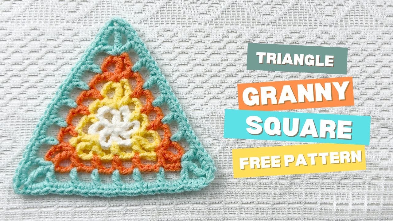 Triangle Granny Square (Stye V) - Free Pattern - YouTube