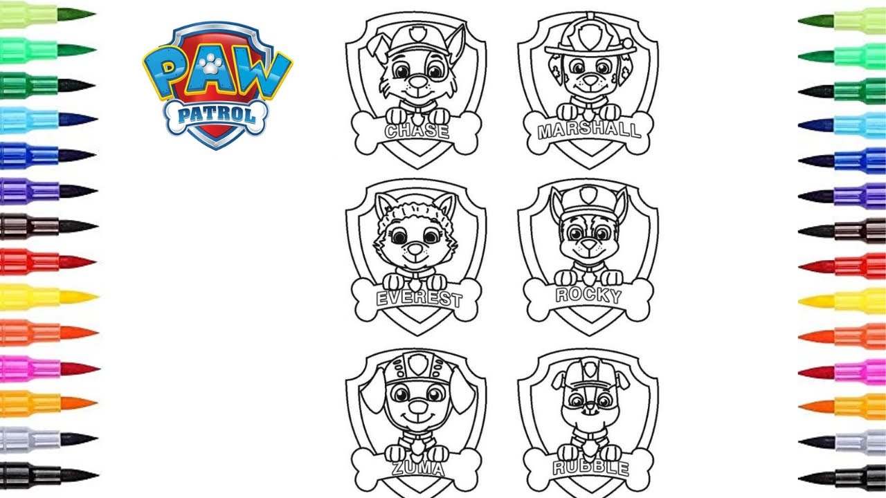 PAW PATROL Drawing and Coloring | Animation | Cartoon | Paw Patrol ...