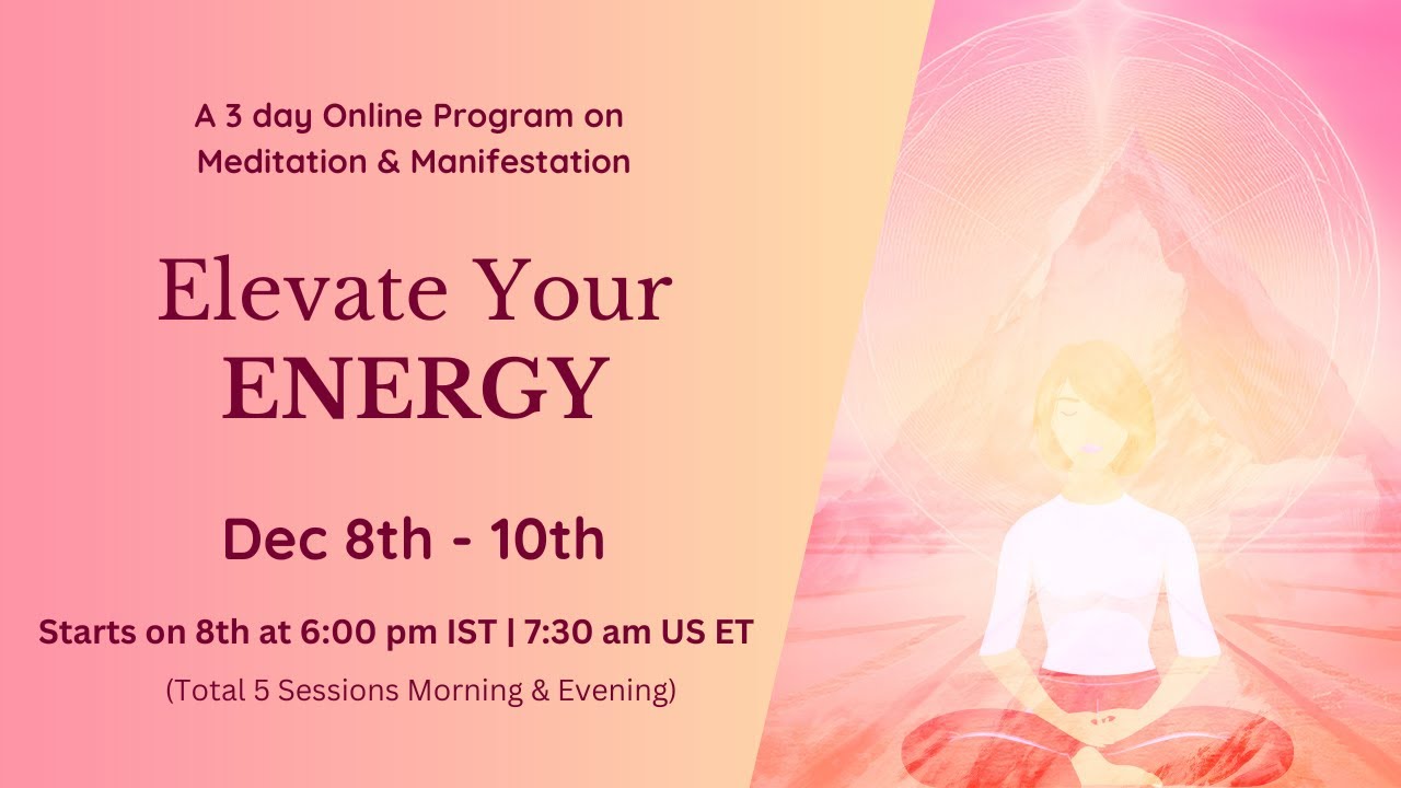 Manifest | Elevate your Energy | Online Workshop | Promo - YouTube