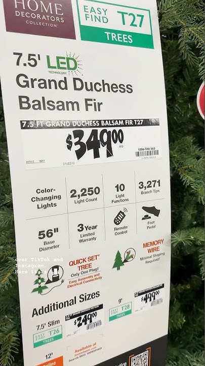 Viral Twinkling Lights Home Depot Christmas Tree | Grand Duchess Balsam Fir - YouTube