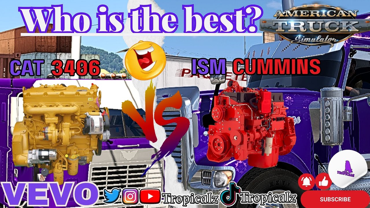 ATS - Cat Engine Vs Cummins Engine / Who is the best - YouTube