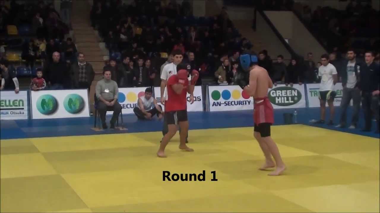 Khridoli fighter Vazha Tsiptauri. 1/2 final.Kung-fu Sanda Georgian Cup ...