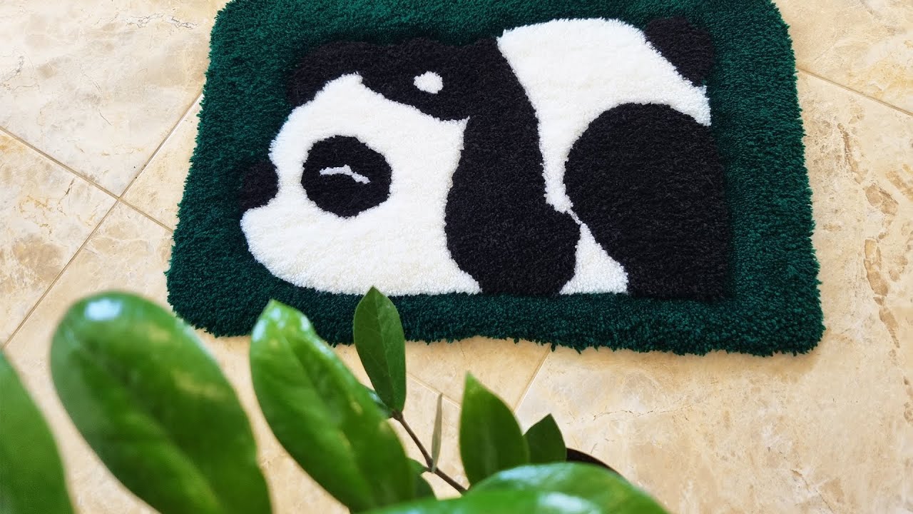 ASMR Rug Tufting | Kung Fu Panda rug making process (Start To Finish ...