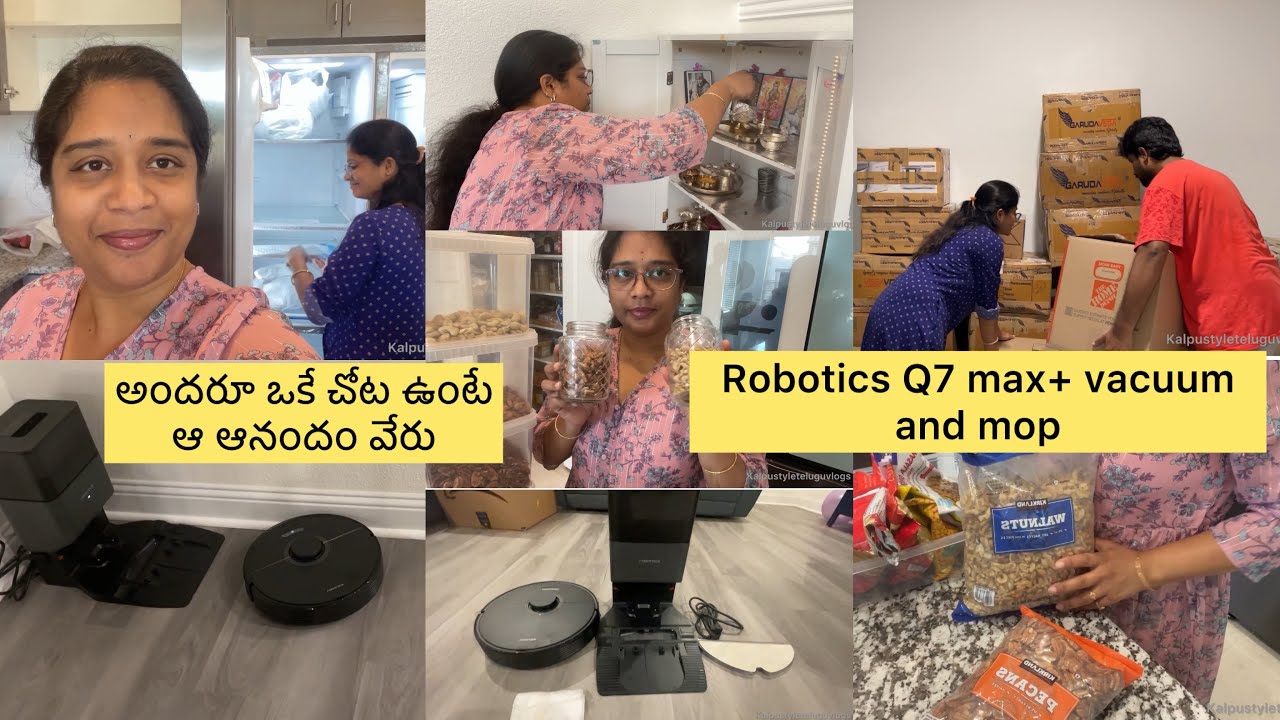 #vlog మా ఇంటి helper Robot vacuum & Mop | అందరూ ఒకే చోట ఉంటే ఆ ఆనందం ...