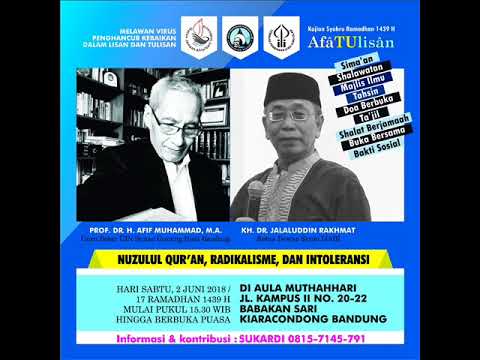 No 073 ISLAM RADIKALISME DAN INTOLERANSI - Prof Dr Afif Muhammad - KH ...