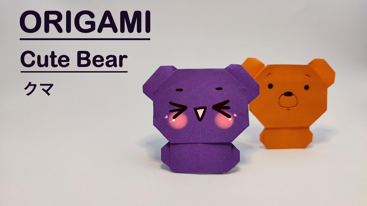 How To Make Cute Bear Easy Origami Tutorial Step By Step Guide For Kid ...