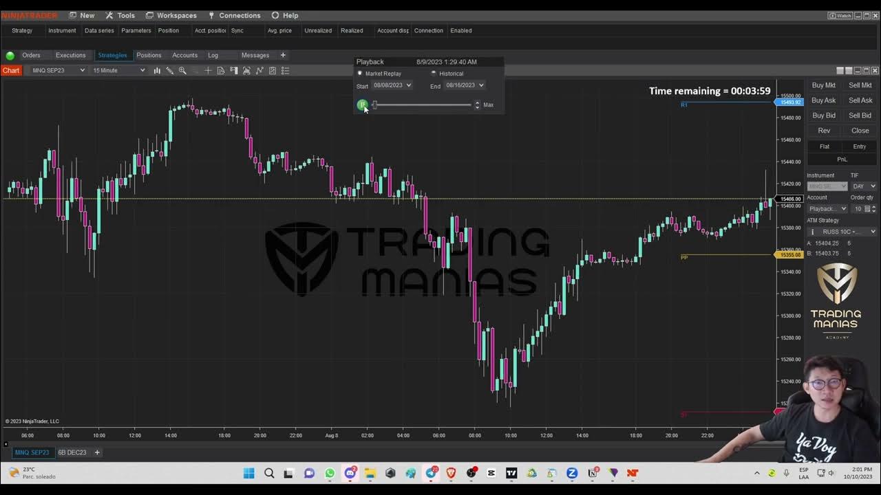 ¿Cómo hacer Market Replay en NinjaTrader 8? - YouTube