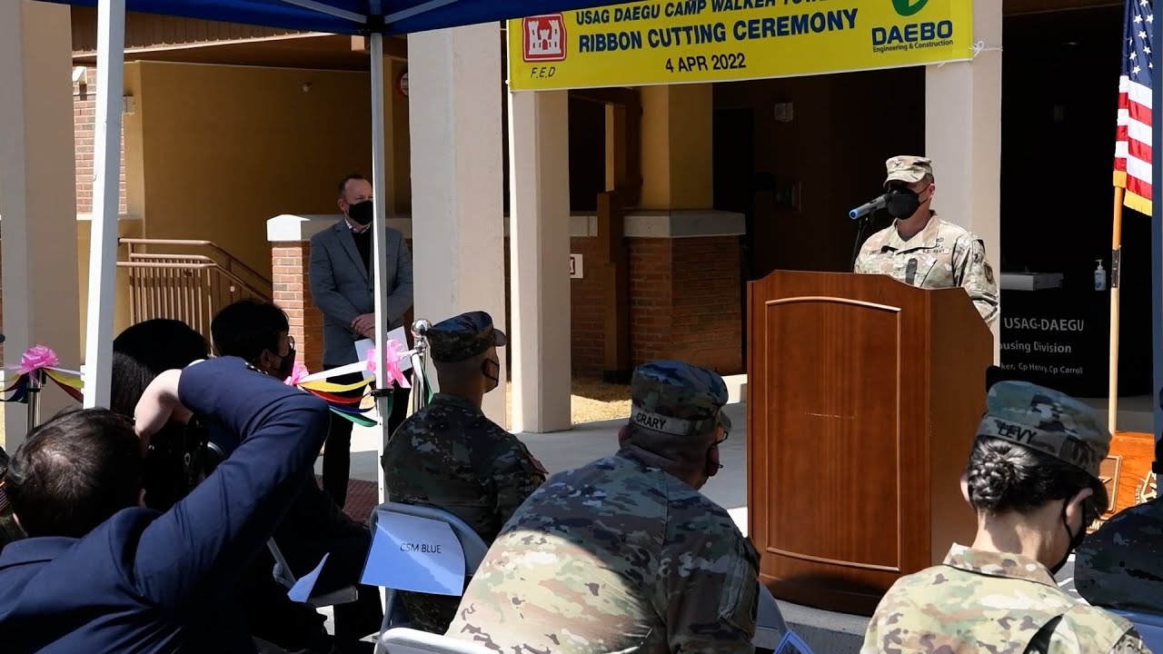 AFN Daegu - Tower Ribbon Cutting Ceremony - YouTube