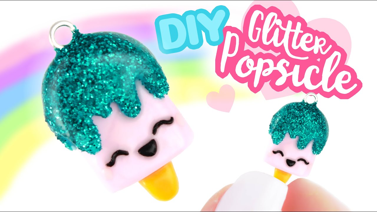 DIY GLITTER POPSICLE -Polymer Clay tutorial | KAWAII FRIDAY - YouTube
